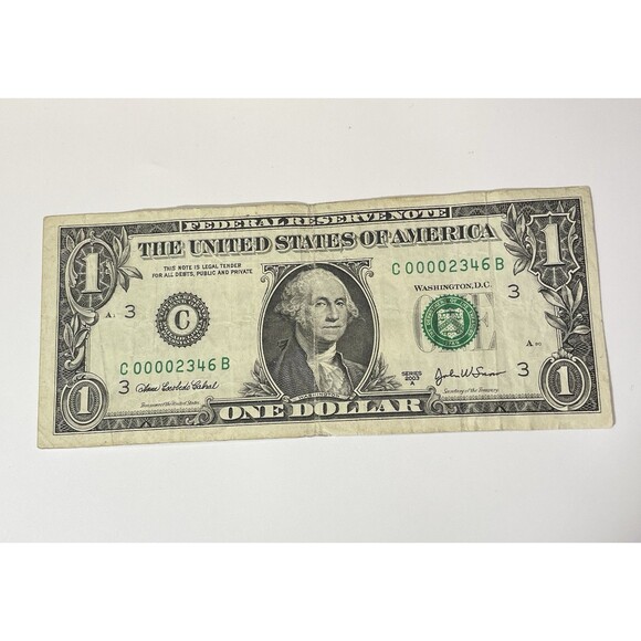 Other | Note Low 4 Digit 1 Bill Fancy Serial Number With 4 Leading S ...